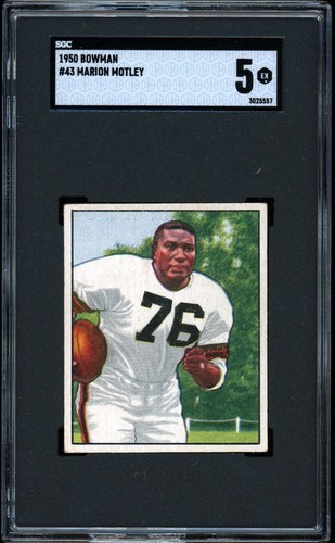 1950 Bowman #43 Marion Motley HOF RC SGC 5 CENTERED | eBay