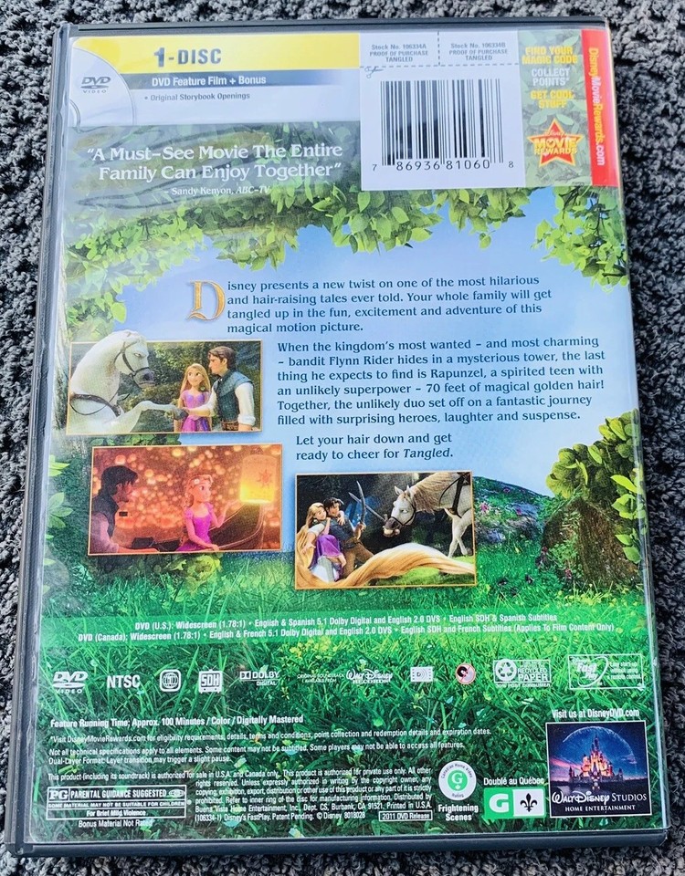 Tangled DVD 2011 Disney 786936810608| eBay