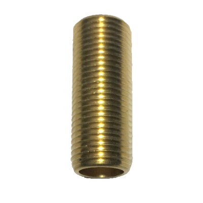 New 1" Solid Brass All Thread Lamp Nipple Pipe 1/8 IP (3/8" O.D.) # ...