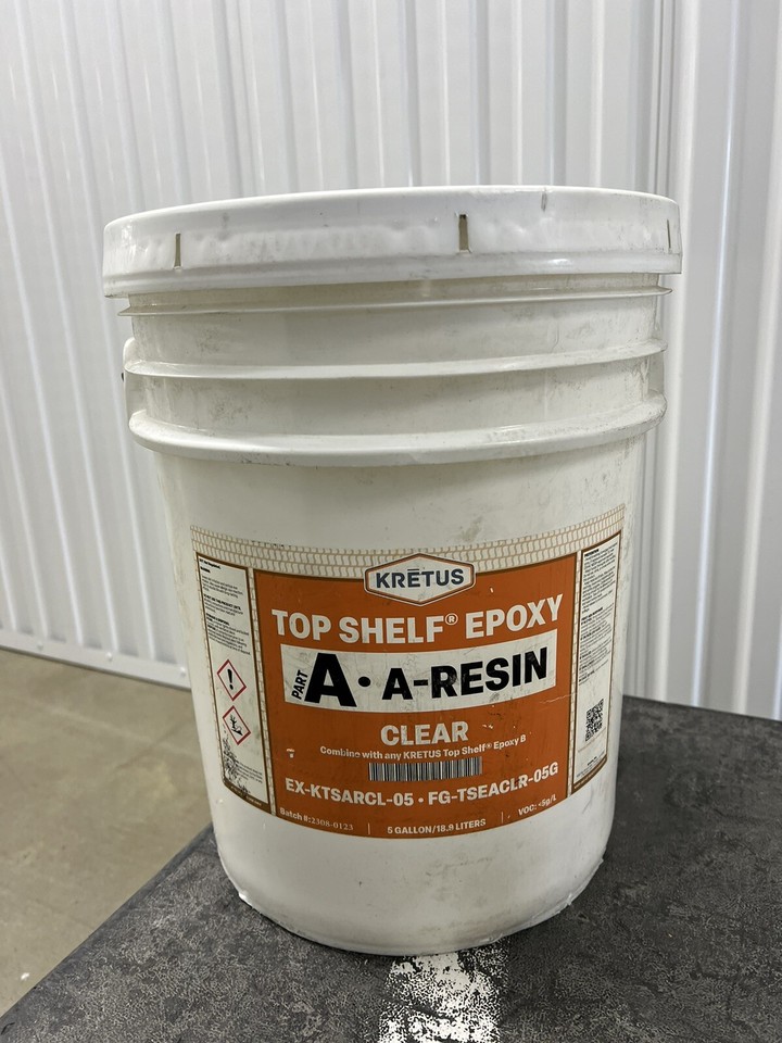 KRETUS Top Shelf® Epoxy Part A, A‑Resin, Clear 5 Gallon | eBay
