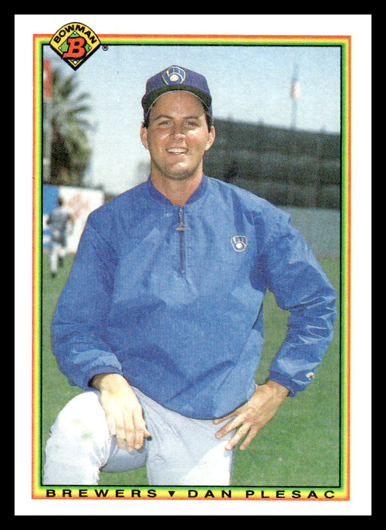 1990 Bowman #386 Dan Plesac Milwaukee Brewers Baseball NM | eBay