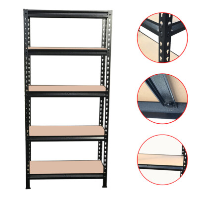 5-Tier Boltless Workshop Shelves Warehouse Rivet Racks Garage Shelf ...