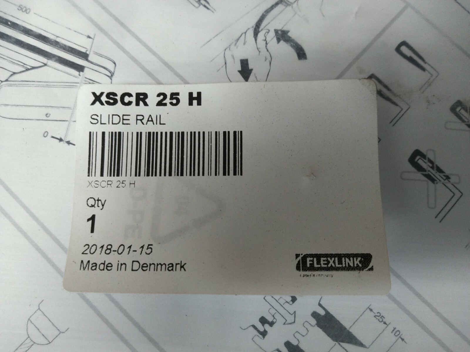 FlexLink Slide Rail Polyethylene XSCR25H XSCR 25 H for sale online | eBay