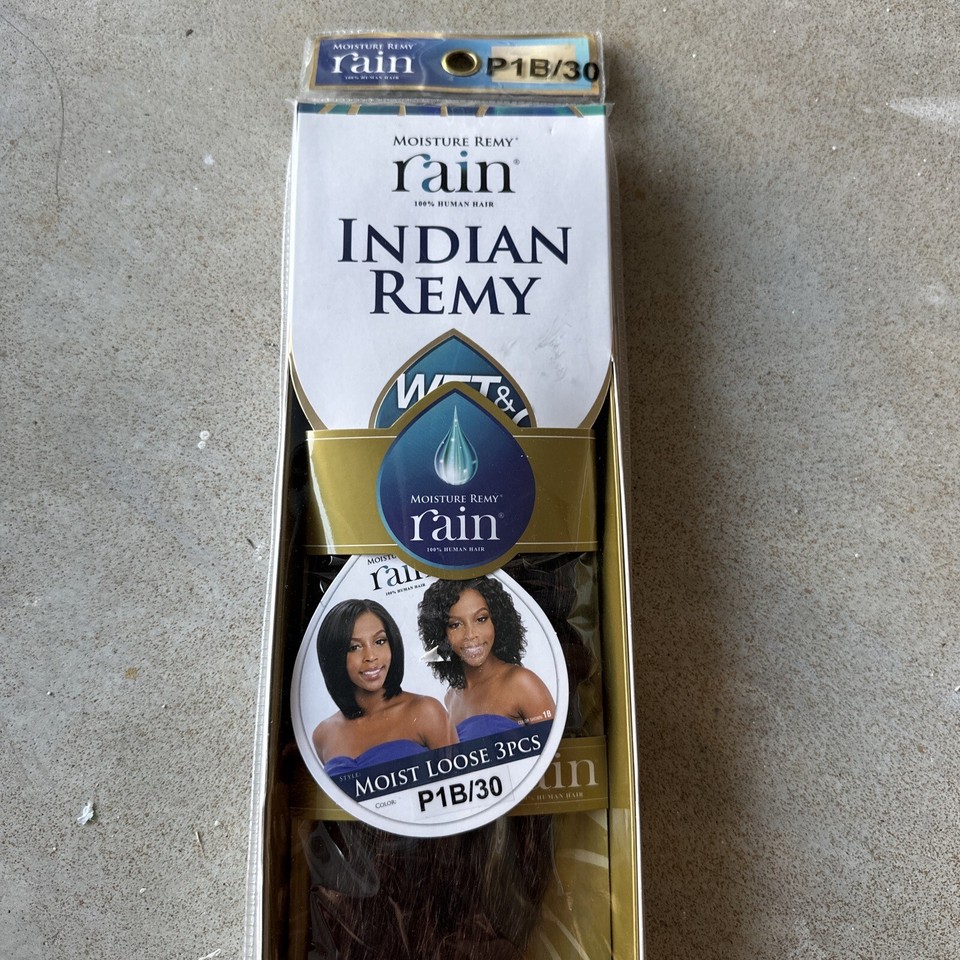 MOIST LOOSE 3PCS RAIN INDIAN MOISTURE REMY WET&WAVY 100% HUMAN HAIR ...