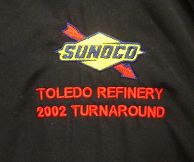 SUNOCO lrg pullover jacket 2002 gasoline windbreaker Toledo petroleum ...