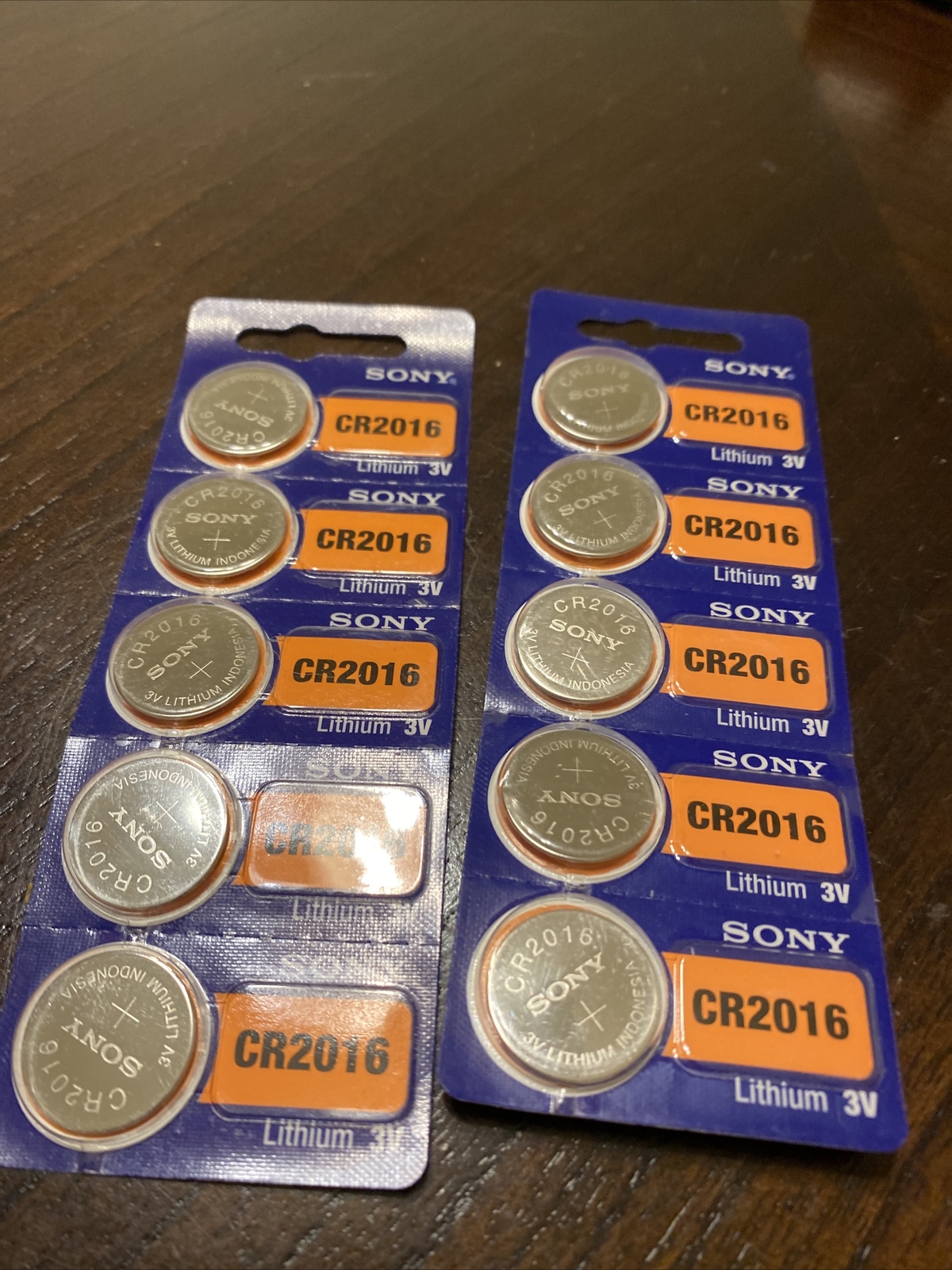 Sony CR2016 3V 85mAh Battery 2 Packs 10 Batteries New 2028 Expiration ...
