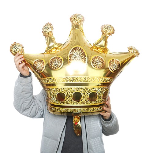 Crown Aluminum Foil Balloon Gold Multi-color Baby Birthday | eBay Australia