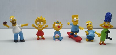 Simpsons PVC Figure 1990 Loose Lot Homer Marge Bart Skateboard Lisa ...