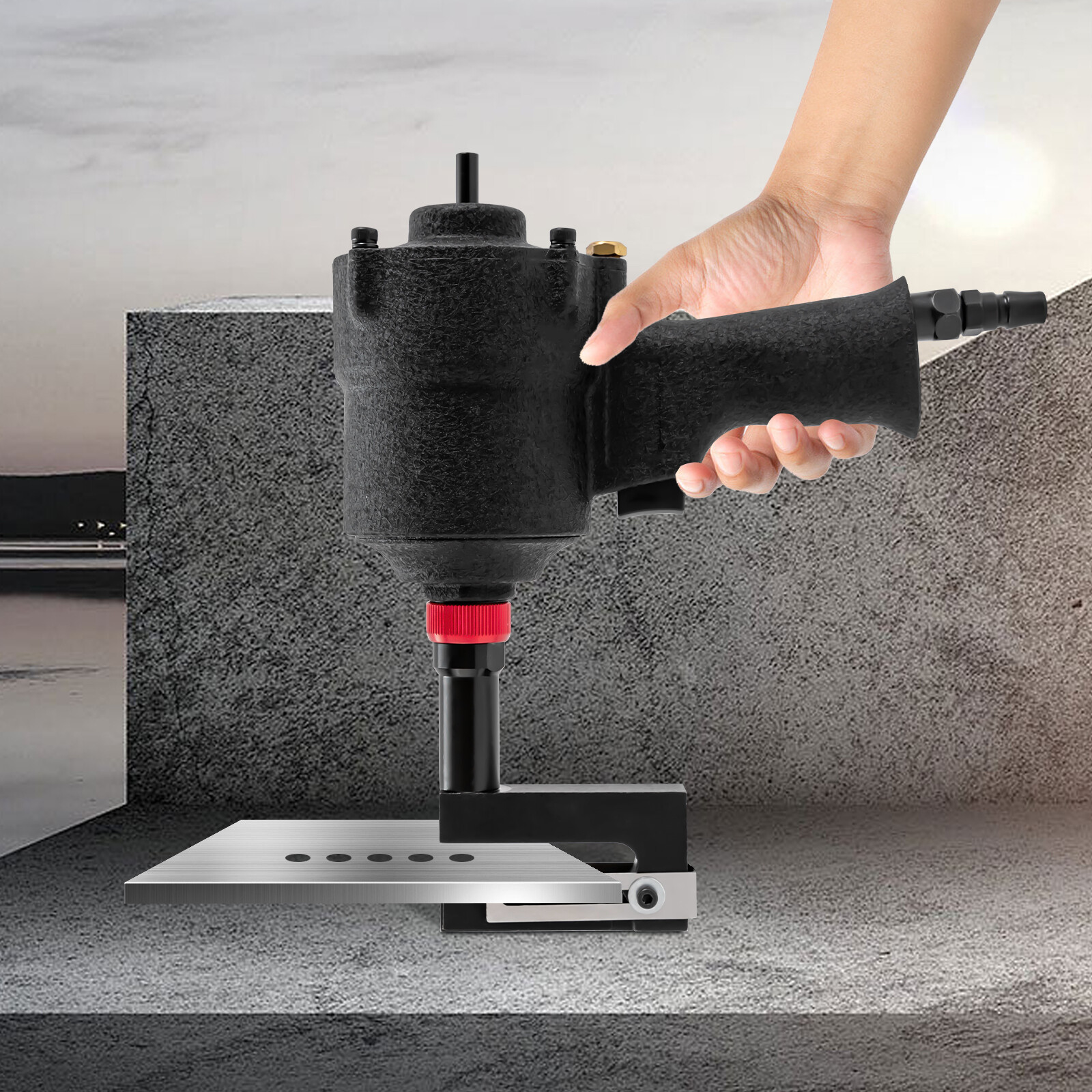 New Pneumatic Hole Puncher 8mm Air Metal Hole Punch Tool Industrial ...