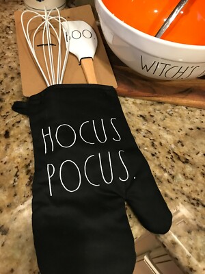 Rae Dunn Halloween Hocus Pocus Oven Mitt, Spatula & Whisk Set Boo! | eBay