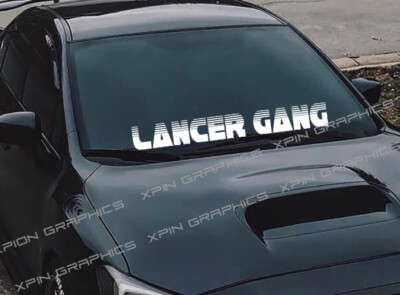 Lancer Gang Windshield Window Car Decal Sticker Banner Vinyl Fits ...