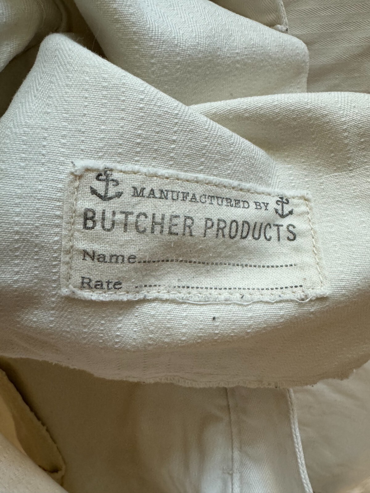 Vintage 1930s 1940s Style Butcher Products White HBT … - Gem