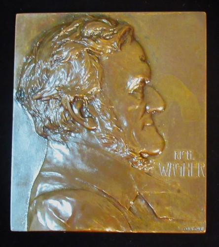 Austria: "Richard Wagner" Plaque ND (c. 1911) Unc, Niggl-2242. 58 x ...