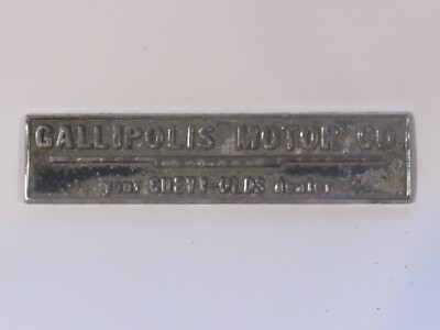 Vintage Gallipolis Chevrolet Oldsmobile Ohio Metal Dealer Badge Emblem ...