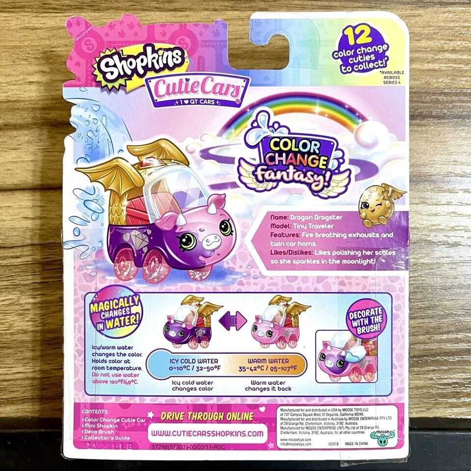 Shopkins Color Change Cameleon Fantasy Cutie Cars Dragon Dragster QT4 ...