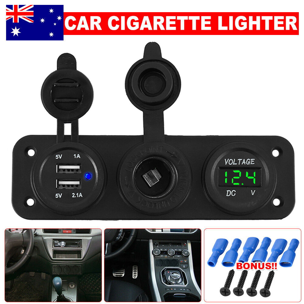 Car Cigarette Lighter Socket 3 Ways Cigarette Lighter Splitter 12/24V ...