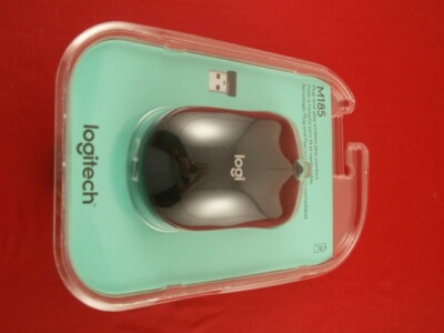 Logitech M185 Wireless Mouse 2.4 GHz with USB Receiver 1000 DPI - Black ...