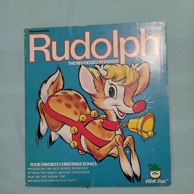 RUDOLPH THE RED NOSED REINDEER- HOLIDAY 7" EP 45 RPM, PETER PAN 2610 ...