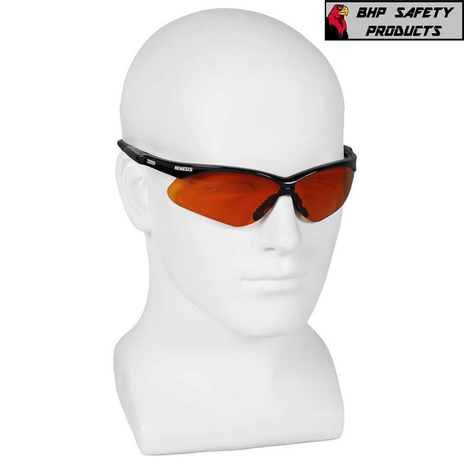 (3 PAIR) KLEENGUARD NEMESIS SAFETY GLASSES COPPER "BLUE SHIELD" LENS ...