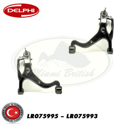 LAND ROVER FRONT SUSPENSION LOWER ARM SET LR3 MR0130 LR075995 LR075993 ...