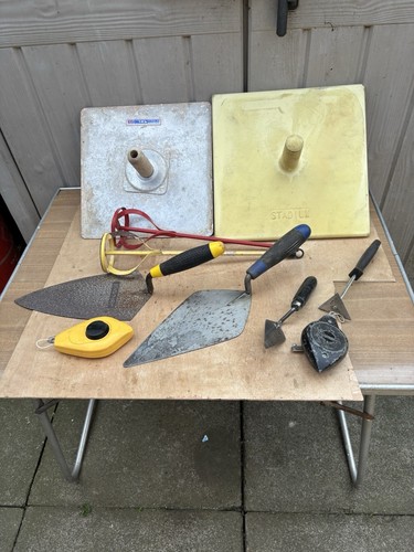BRICKLAYERS BUILDERS TROWELS,HAWKS, PLUMB BOBS, ETC, Job Lot | eBay