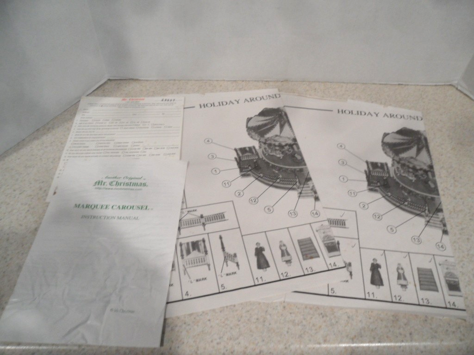 Mr. Christmas Marquee Carousel Merry Go Round Musical lights Animated ...