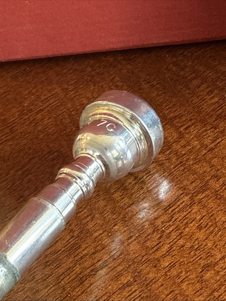 JUPITER 7C Trumpet Instrument Mouthpiece Silver Plate Solid Brass Size ...