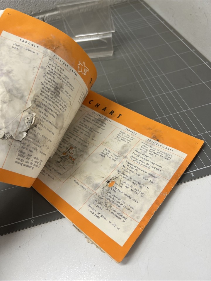 VINTAGE ORIGINAL FOWLER LEEDS CRAWLER SPARE INSTRUCTION BOOK DIESEL ...