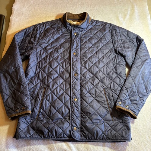 Peter Millar Quilted Golf Jacket Navy Blue Suffolk Travel Men's Large ...