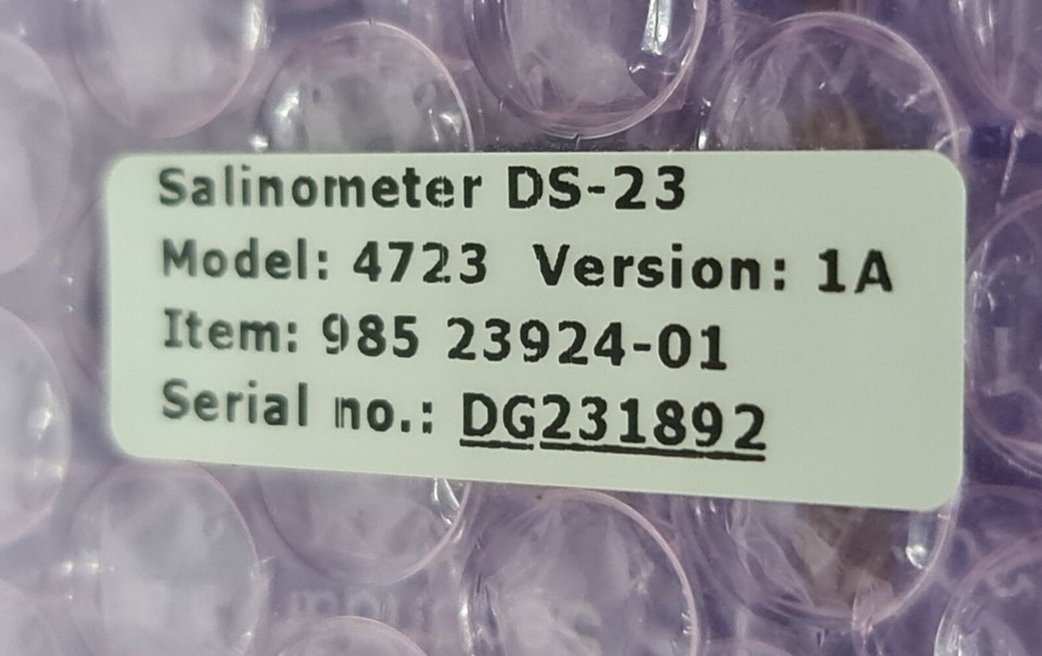 ALFA LAVAL DS-23 SALINOMETER VERSION 1A DS23 4723 ITEM: 985 23924-01 | eBay