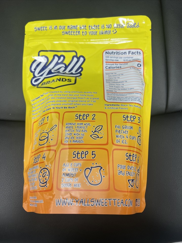 Y'all Sweet Tea Georgia Peach Limited Edition Caffeinated Premium SOLD ...