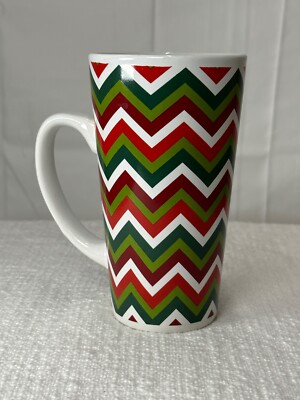 Holiday Coffee Hot Cocoa Mug Cup SCM Home Red Green Check Pattern ...