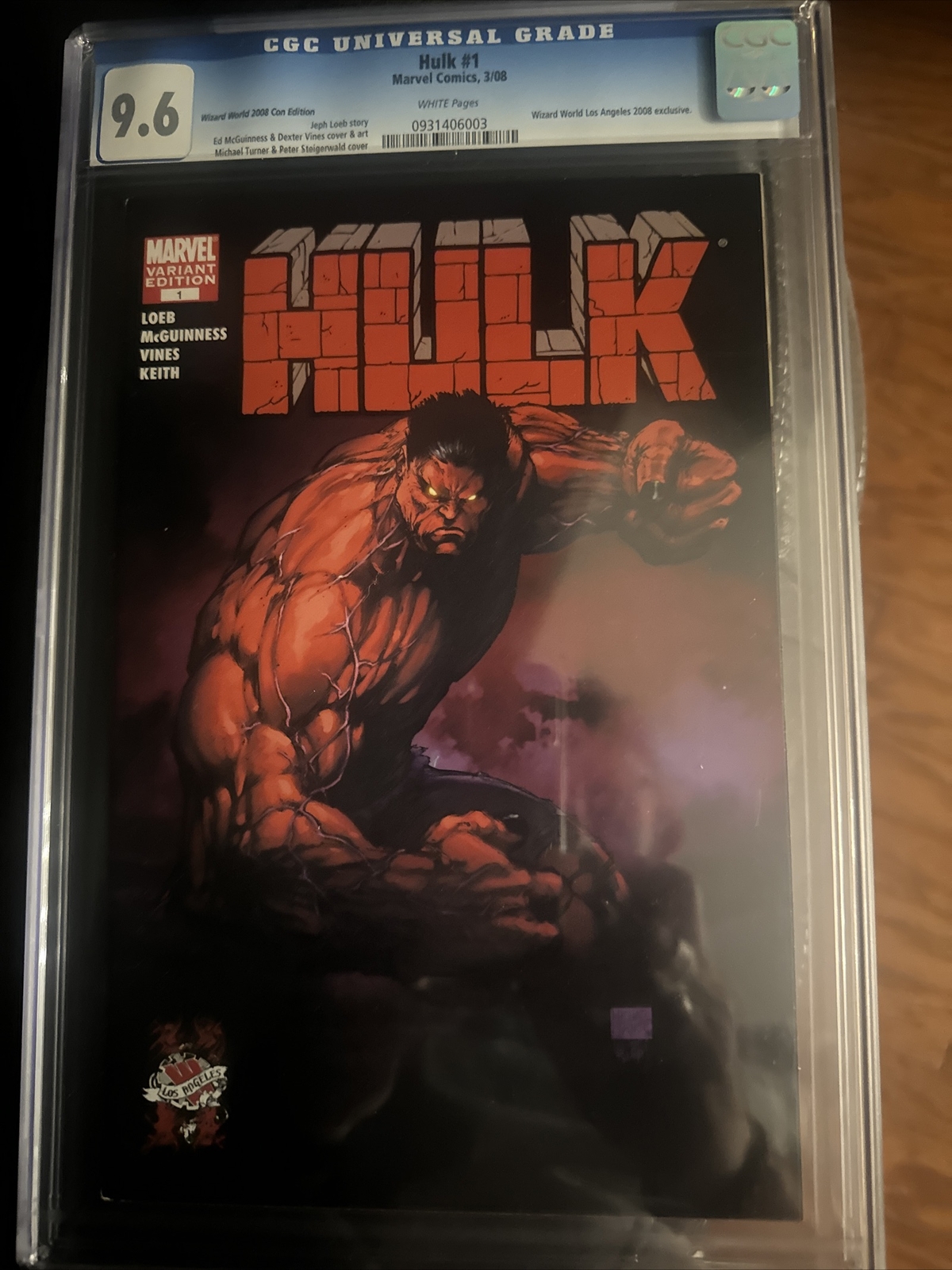 Red Hulk 1 Variant Los Angeles (Turner variant) CGC 9.6 | eBay