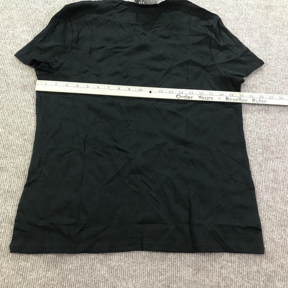 Lauren Ralph Lauren Shirt Womens XXL Black Crew Neck Short Sleeve Basic Tee | eBay UK