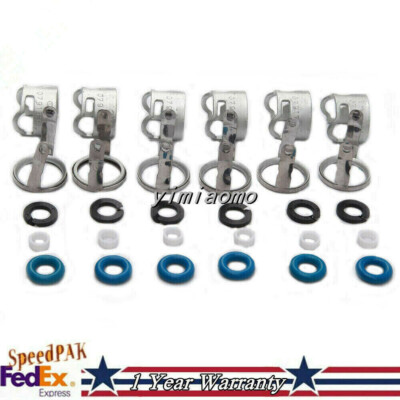 6x Fuel Injector Seal Kit O-ring Fit For Audi A4 A5 A6 Q5 2.8L 3.2L ...