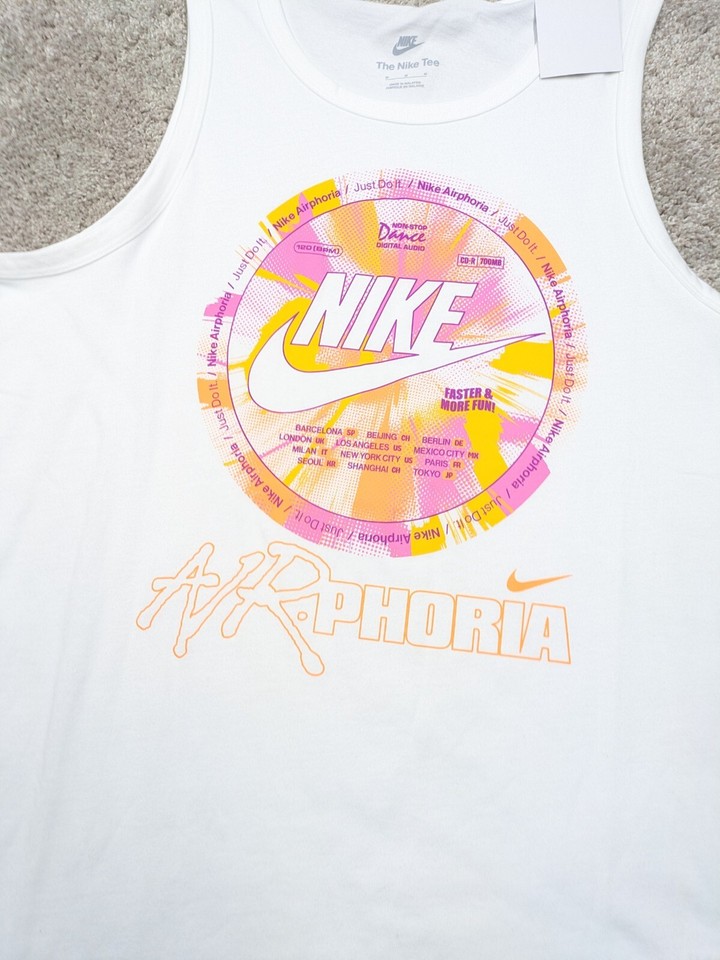 Nike Just Do It Airphoria Tank Top Tee Mens Small Shirt Air White NWT ...