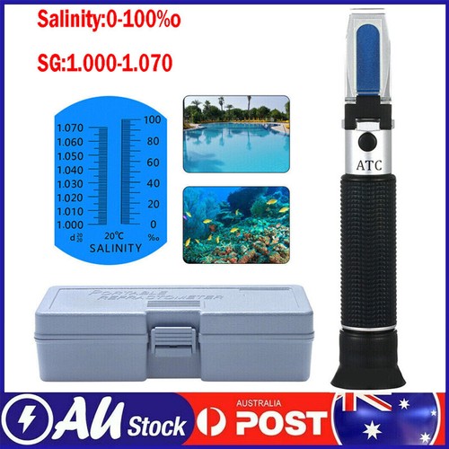 0-100% Handheld Seawater Salinity Meter Refractometer Optical ...