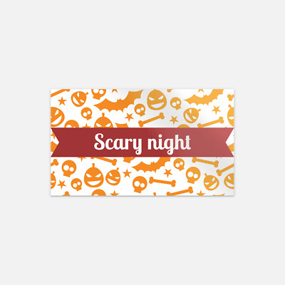 Halloween Label Scary Night Vinyl Sticker Decal | eBay