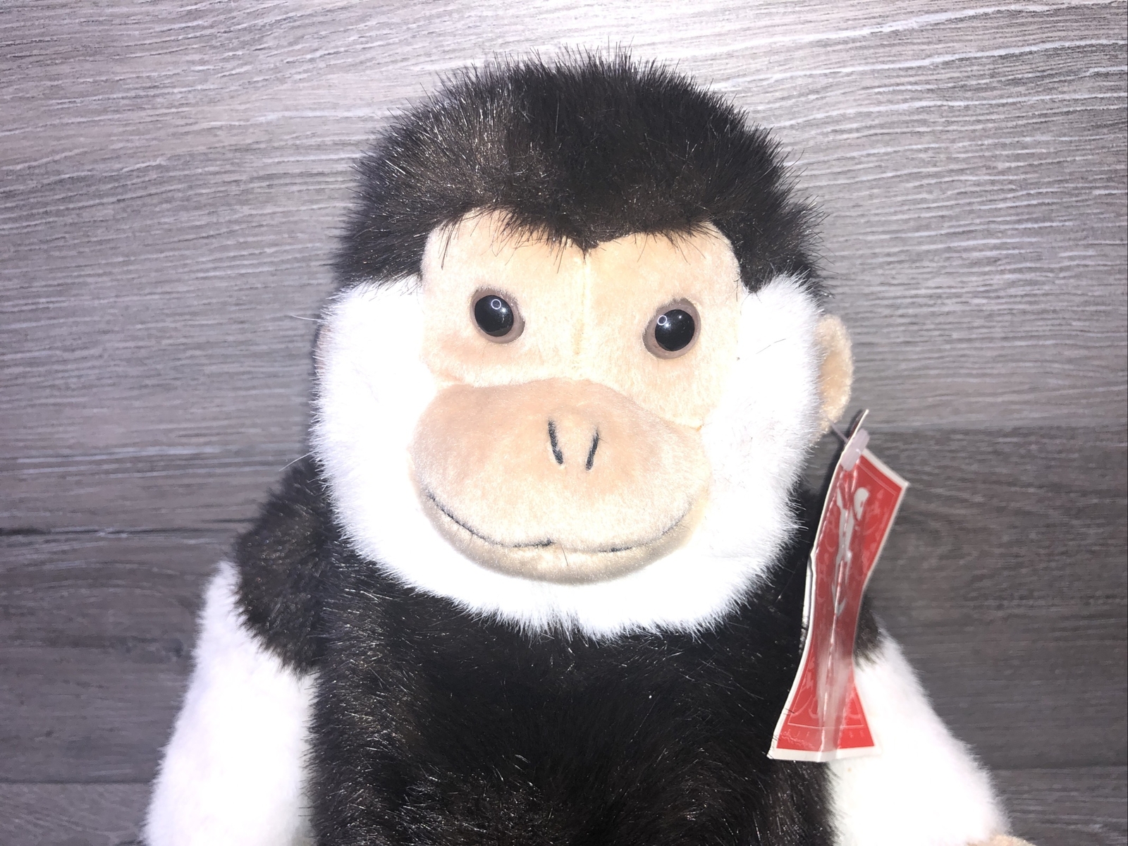 FAO SCHWARZ Marcell Capuchin Monkey Plush Stuffed Black Brown White W ...