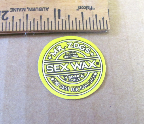 Vintage Sex Wax Mr Zog's Foil Sticker Decal Surfboard Surfing 3mm Mini ...