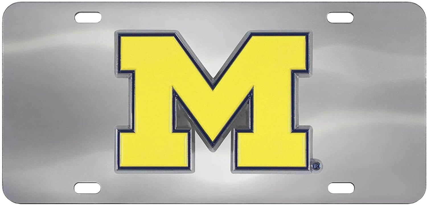 University of Michigan Wolverines License Plate Tag, Premium Stainless ...