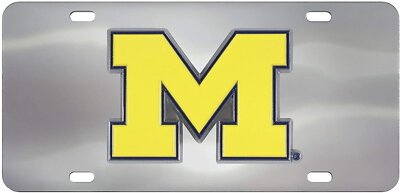 University of Michigan Wolverines License Plate Tag, Premium Stainless ...
