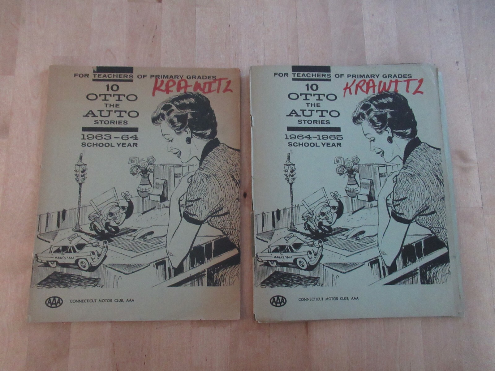 Two Vintage 1960s OTTO THE AUTO STORIES Children’s Traffic Safety ...