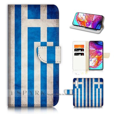 ( For Optus X Power 2 ) Flip Wallet Case Cover AJ40005 Greece Flag ...