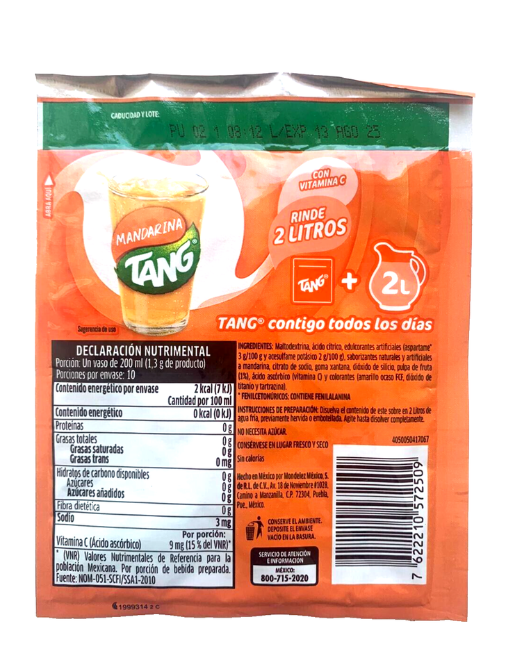 12-Pk TANG Tangerine Flavored Powdered Drink Mix 13g/.45oz | eBay