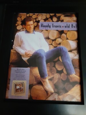 Randy Travis Old 8x10 Rare Original Promo Poster Ad Framed! | eBay