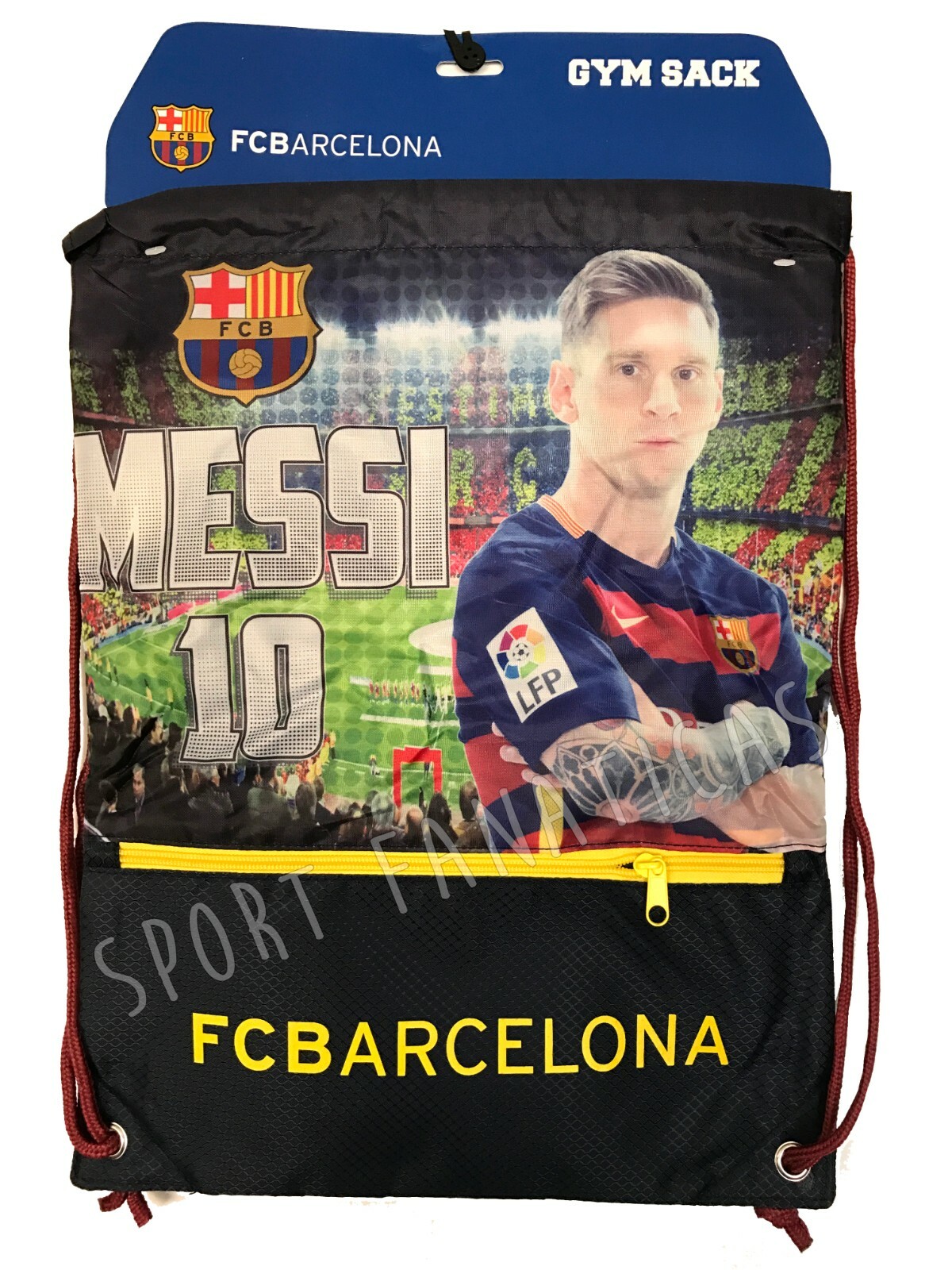 fc Barcelona Messi Backpack Soccer Book Bag Gym drawstring Authentic ...