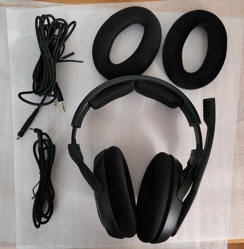 Drop + EPOS PC38X Analog Gaming Headset with Mic Over Ear Black Grills ...