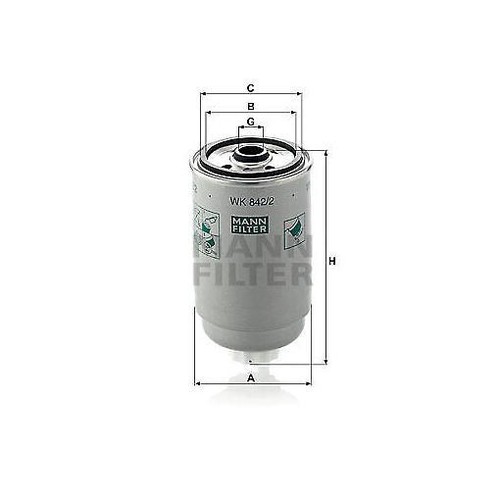 WK 842/2 MANN-FILTER FUEL FILTER FOR ALFA ROMEO ANDORIA ARO AUDI AUSTIN ...