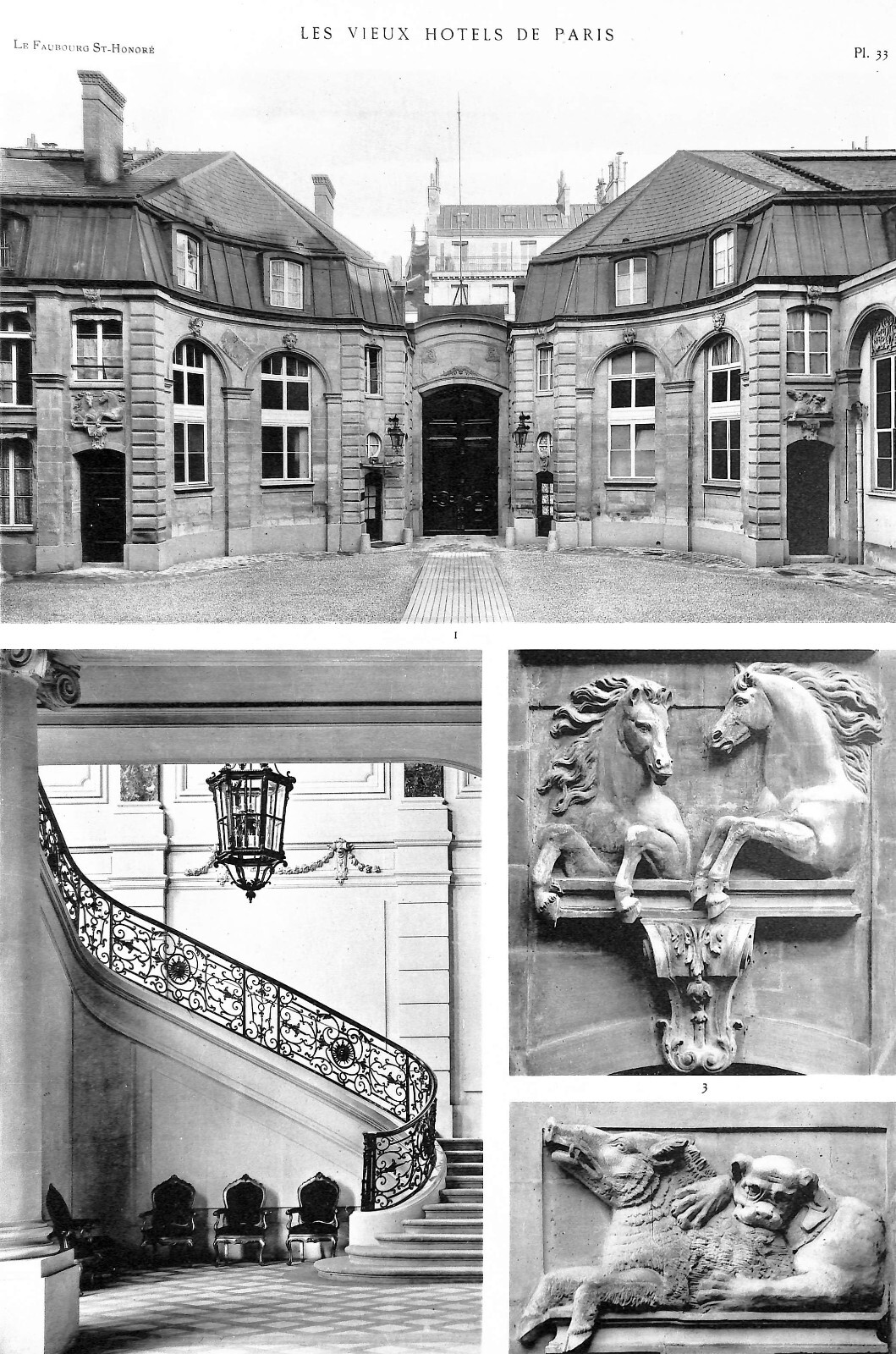 "Les Vieux Hotels De Paris: Le Faubourg Saint-Honore Tome I" 1937 ...